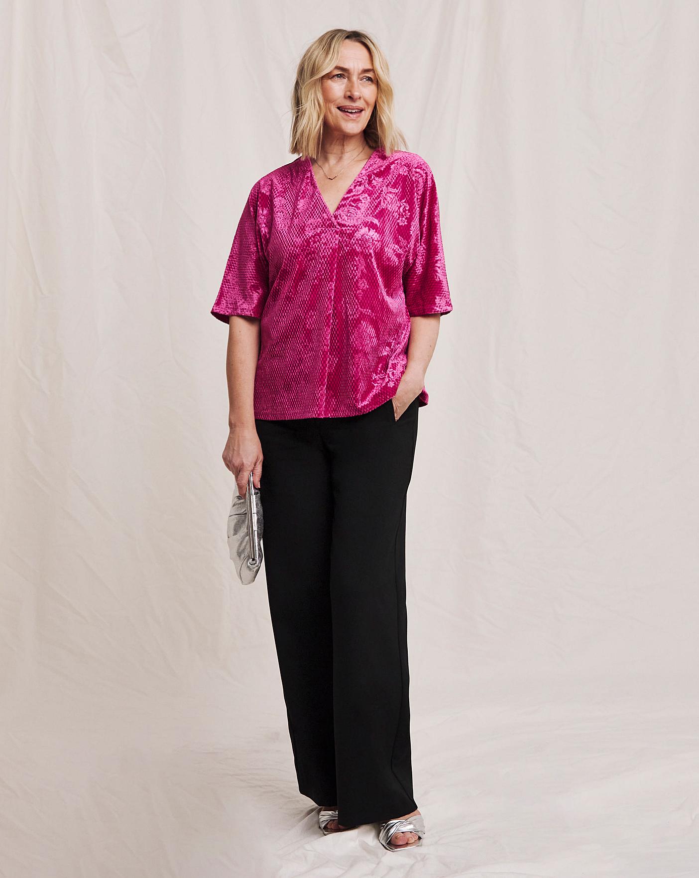 Julipa Embossed Velour Top | Fashion World