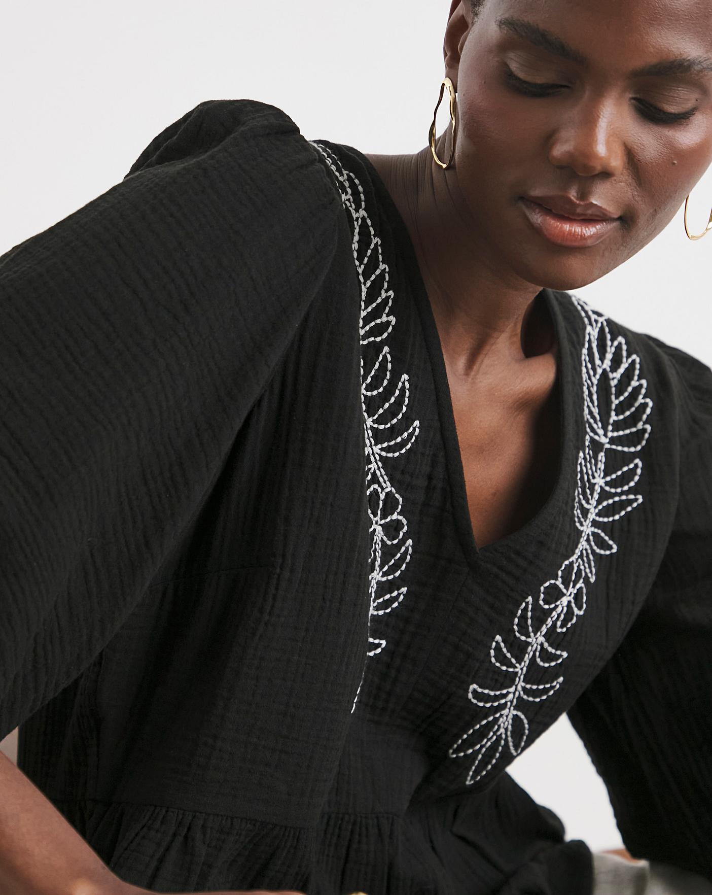 Embroidered Smock Top | Marisota