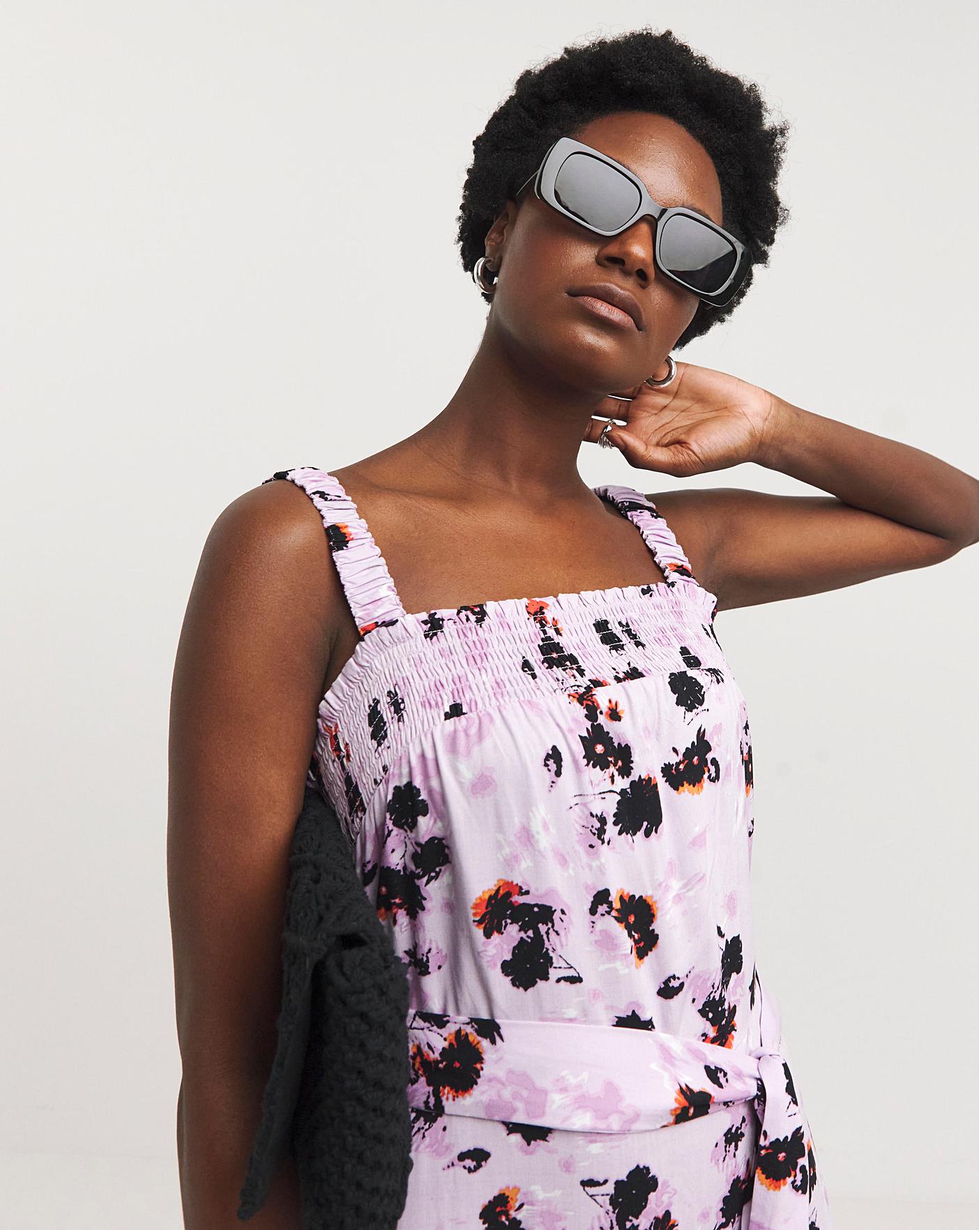 Printed Waist Apron Dress | Marisota