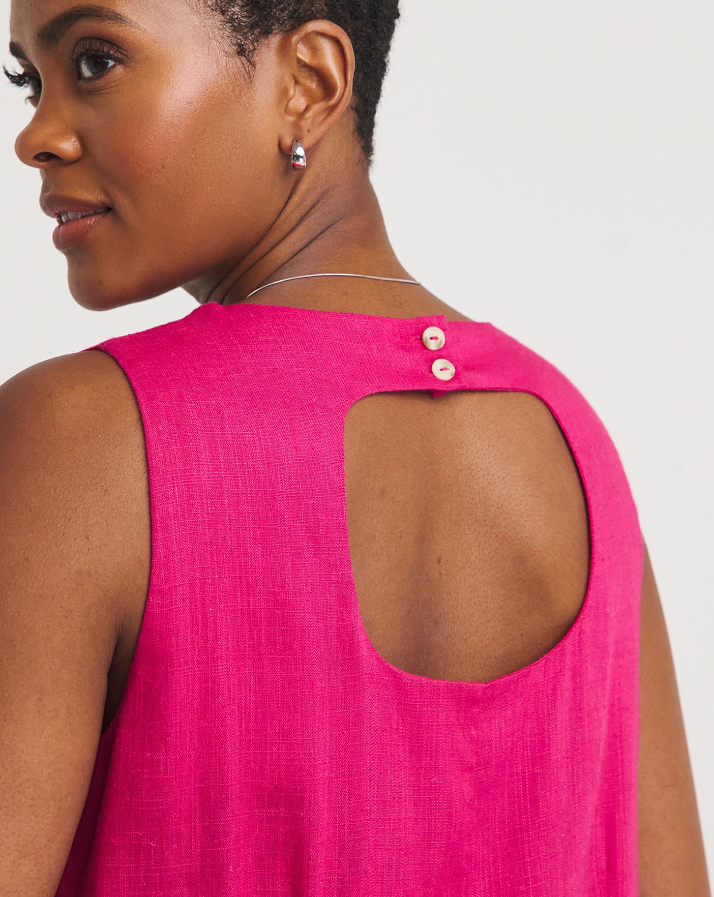 Linen Sleeveless Shift Dress | Marisota