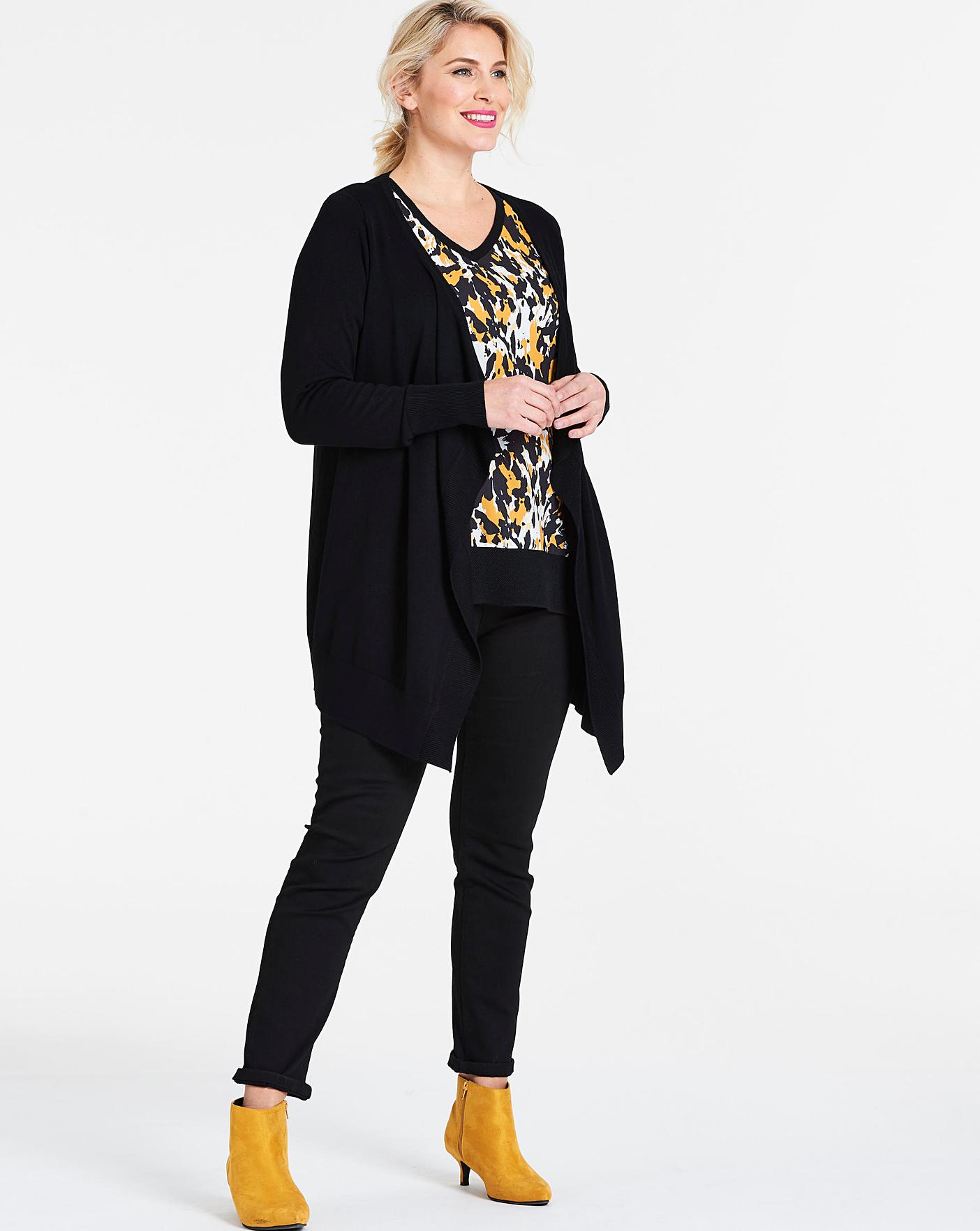 Black Waterfall Cardigan | Ambrose Wilson