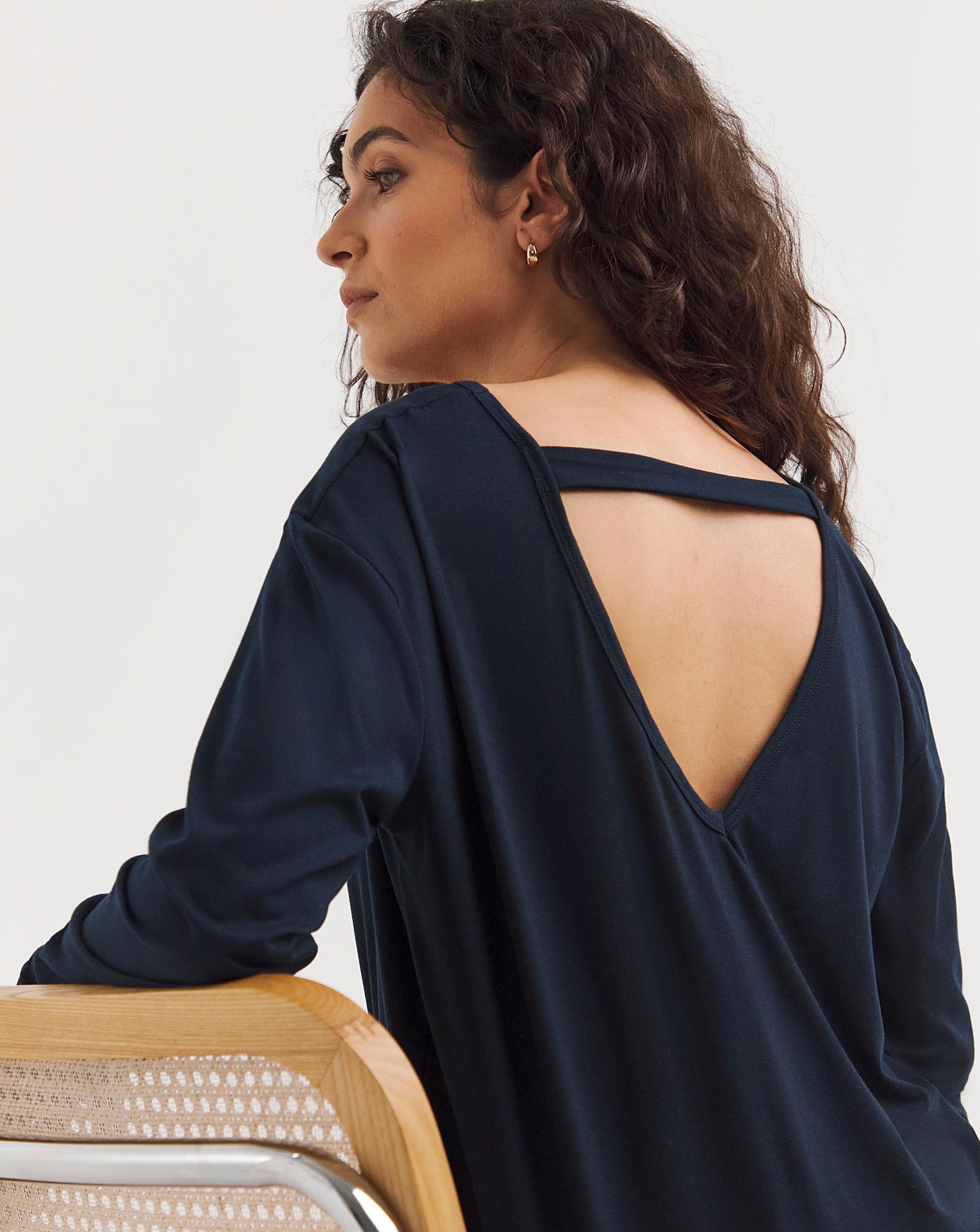 Cut Out Long Sleeved Longline Top | Marisota