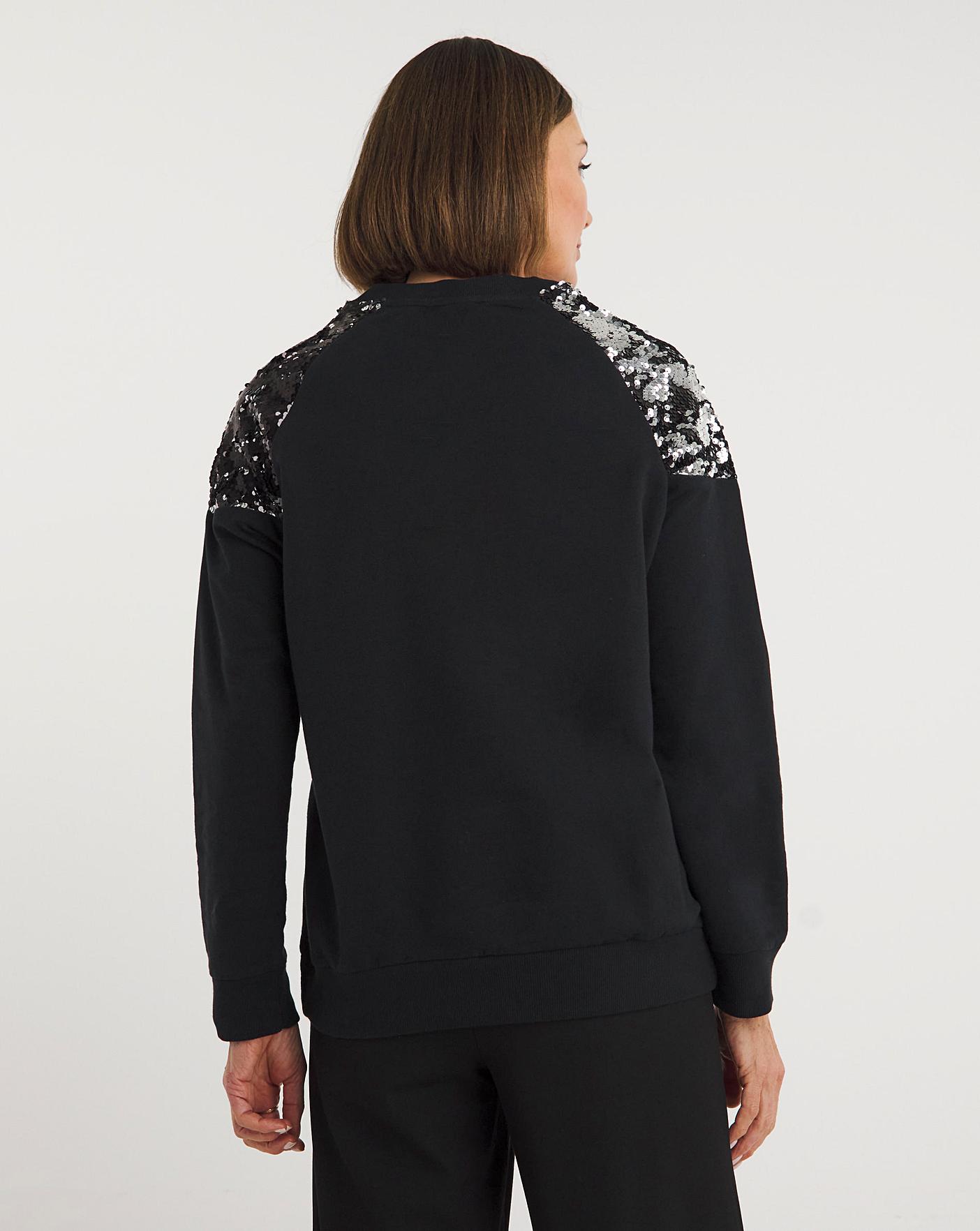 Raglan Sequin Detail Sweat | Marisota