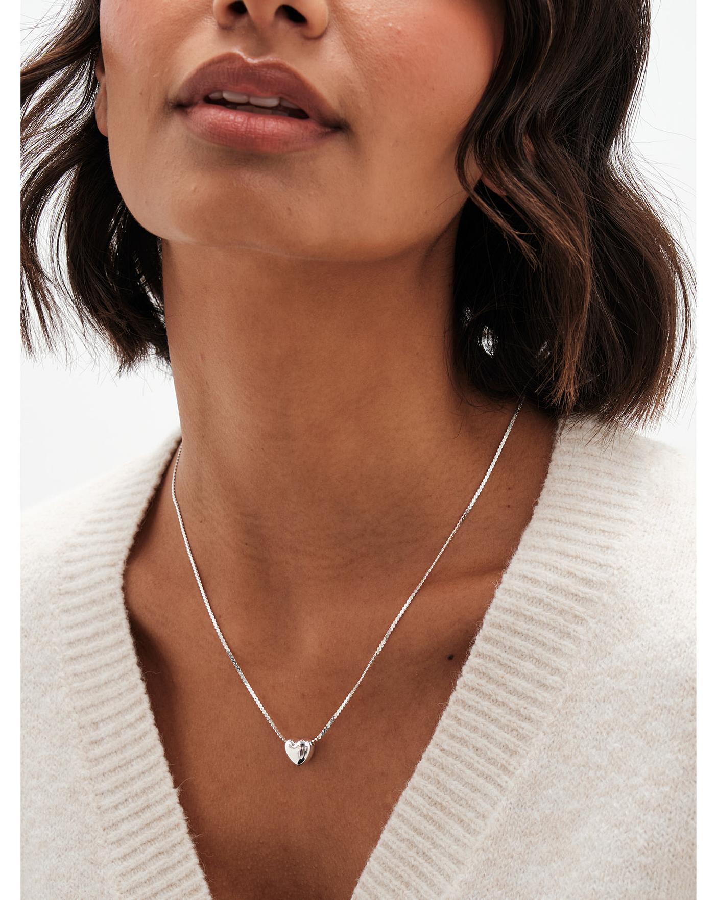 925 silver heart necklace store