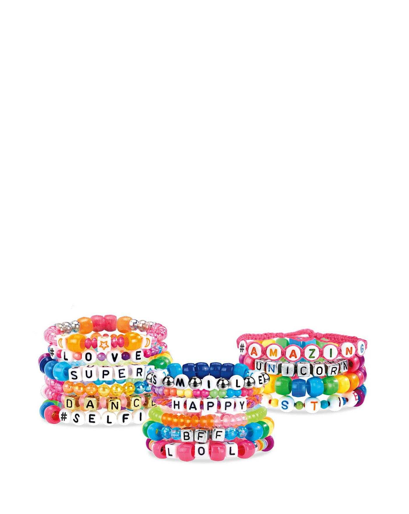 Shimmer 'N' Sparkle ABC Bead Bracelets | J D Williams