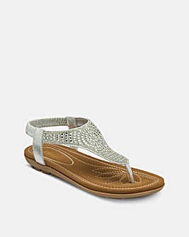 Ladies Toe Post Sandals | Also in Wide Fits | JD Williams